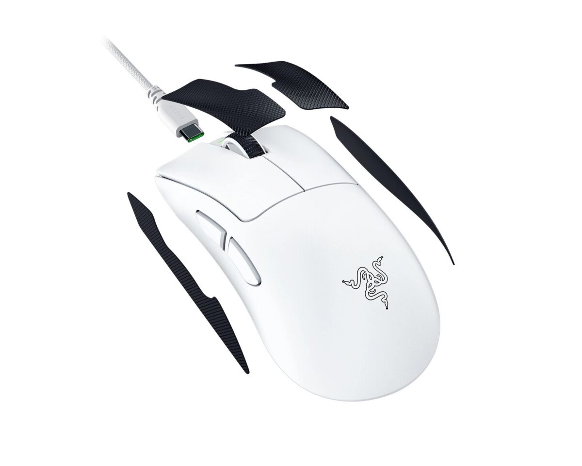 Razer DEATHADDER V4 PRO WHITE – 57g Wireless Gaming Mouse – Ergonomic ...